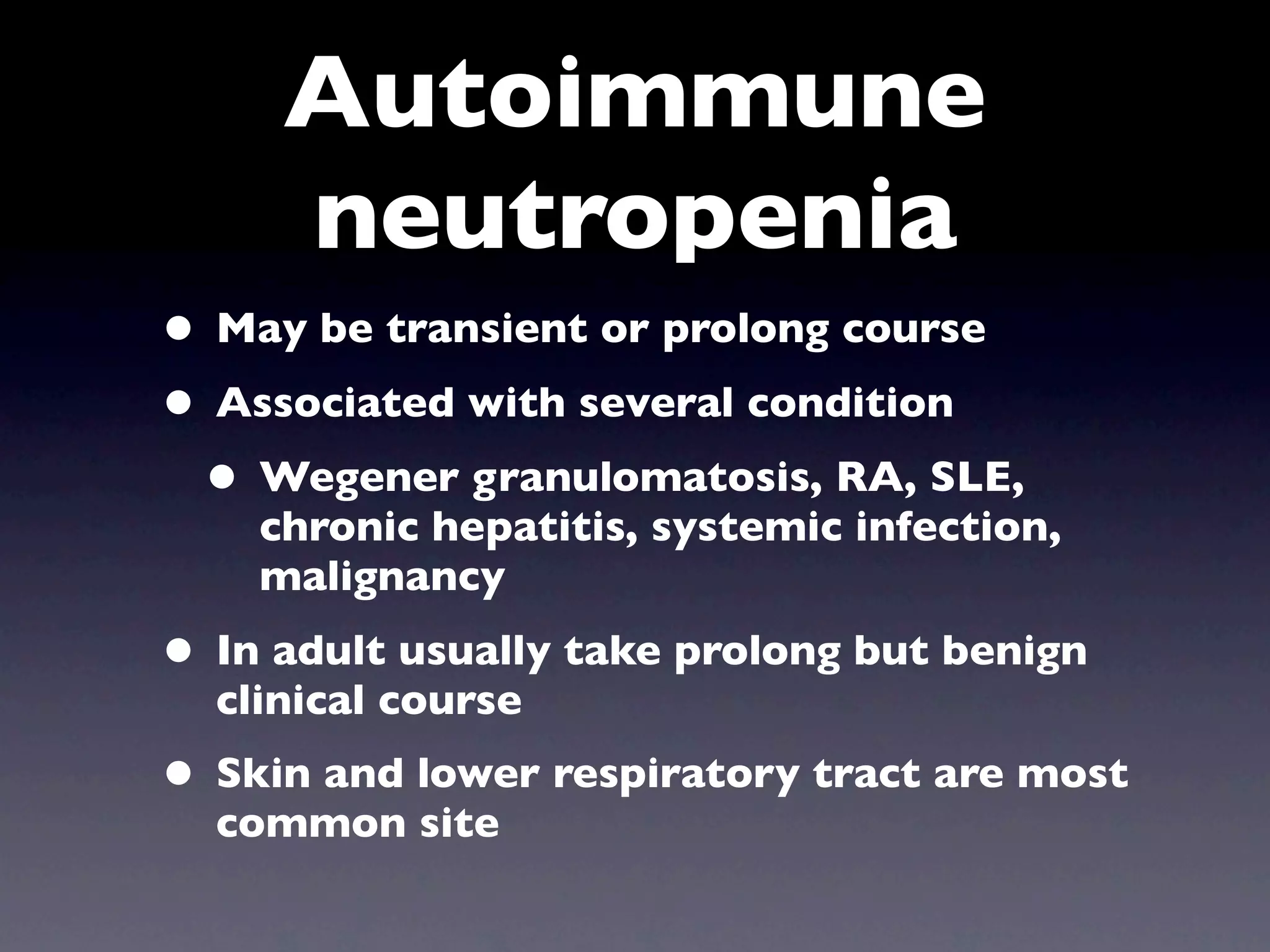 Neutropenia | KEY