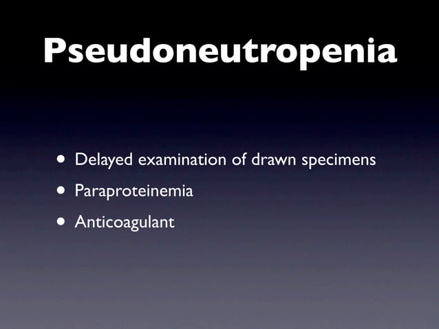 Neutropenia | KEY | Blood Disorders | Diseases and Conditions