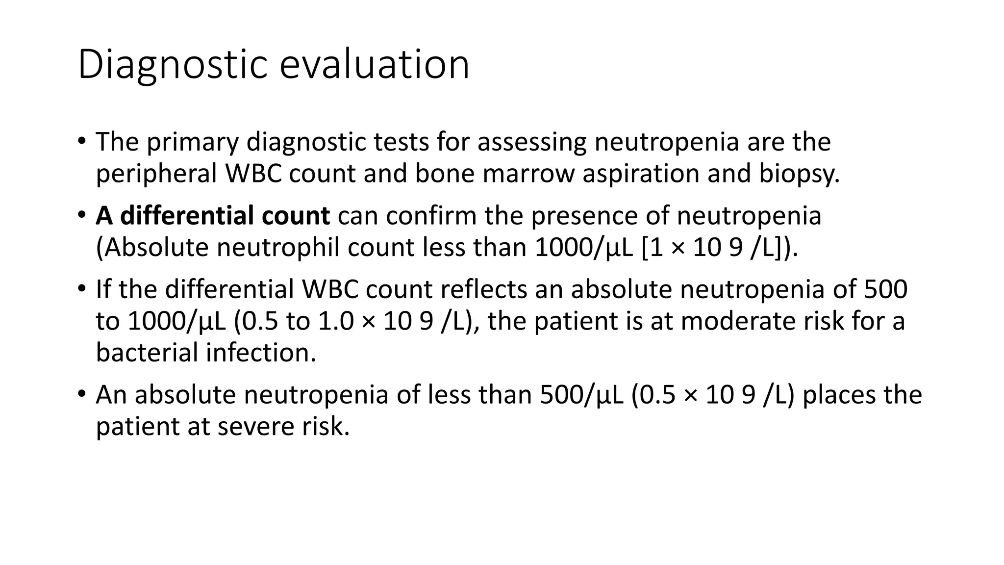 Neutropenia.pptx management , nursing management, patient education | PPTX