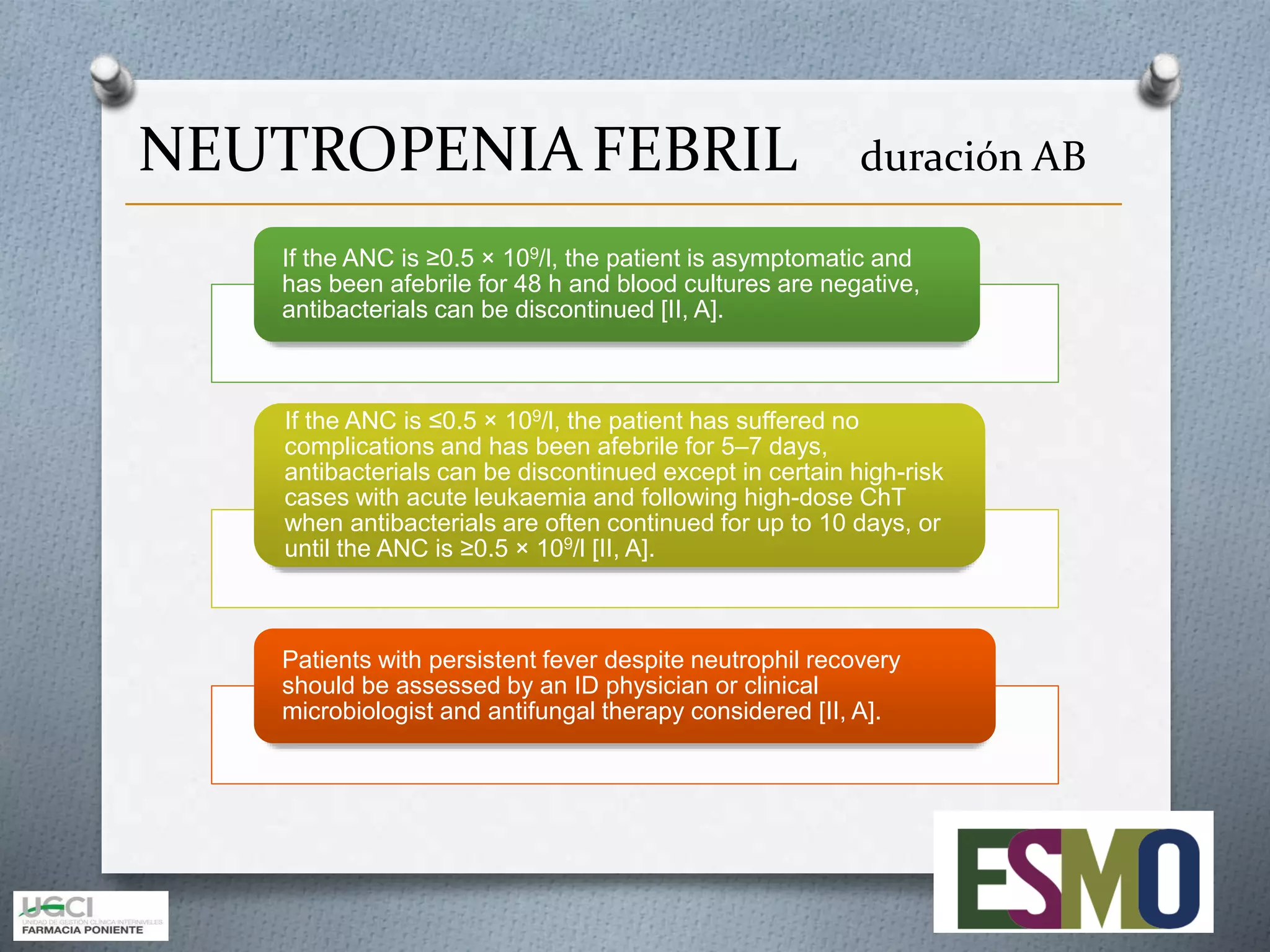 Neutropenia febril 2018 | PPTX