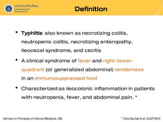 Neutropenic colitis, Typhlitis | PDF