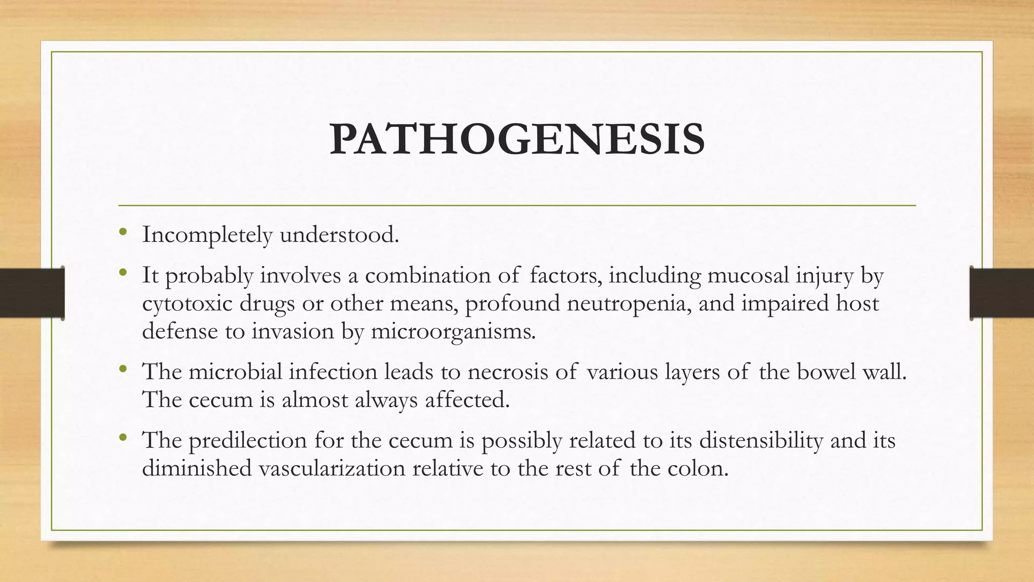 Neutropenic enterocolitis ( Typhilitis ) | PPTX
