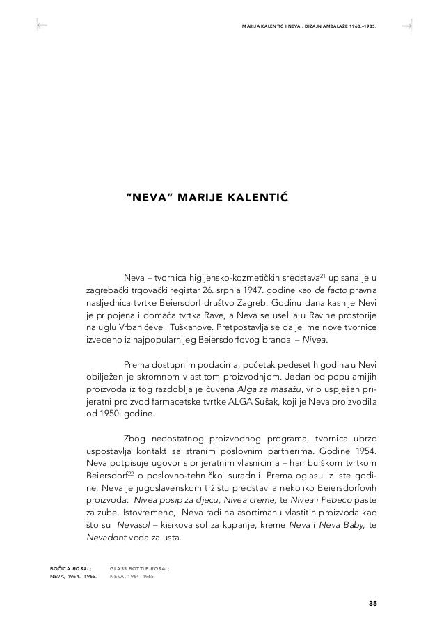 Neva Cosmetic Packaging Design 1963 - 1985