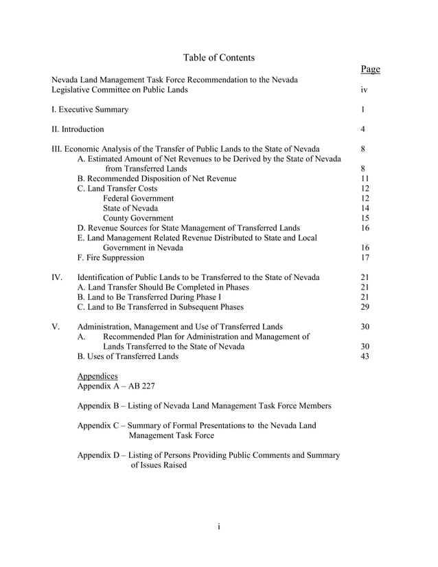 Nevada public lands task force report final | PDF
