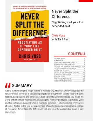 Never-Split-The-Difference | PDF