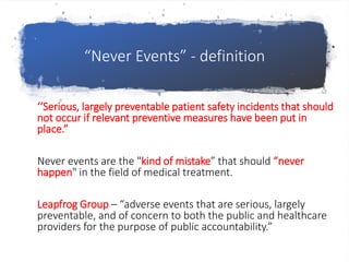 Never events - anesthesia | PPTX