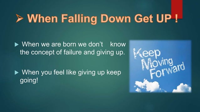 Never give up final presentation | PPTX