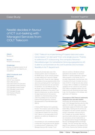 COLT Telecom - Neversa Case Study | PDF | Computer Networking | Computing