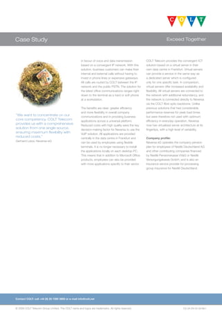 COLT Telecom - Neversa Case Study | PDF | Computer Networking | Computing