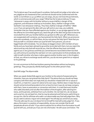 Never you grieve the holy spirit | DOCX