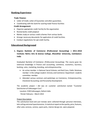 Nevin Ben Clement CV | DOCX