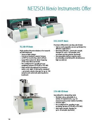 NETZSCH Nevio Instrument Series for THERMAL ANALYSIS | PDF