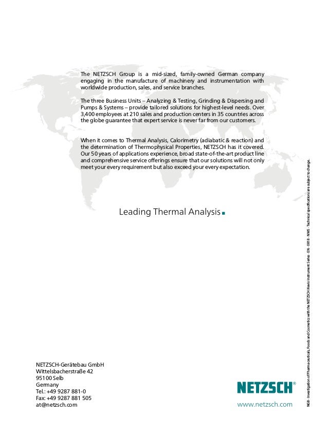 NETZSCH Nevio Instrument Series for THERMAL ANALYSIS | PDF