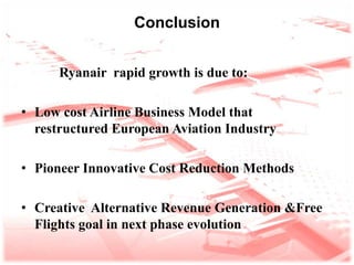 Analysis of Ryanair's Competitive Advantages | PPT