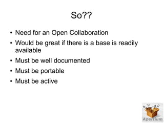 Machine Translation of Indic Languages using apertium | PDF