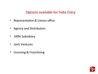 India Entry Options | PPT