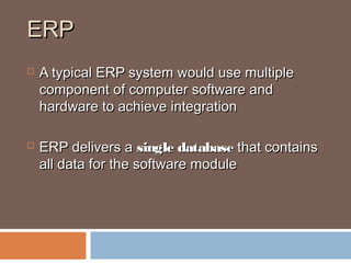 ERP( enterprise resource planning) | PPT
