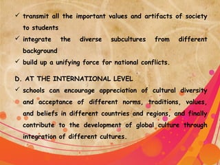Multiple Functions of School | PPT