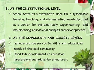 Multiple Functions of School | PPT