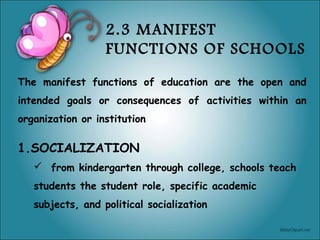 Multiple Functions of School | PPT