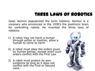 robotics and its components | PPSX