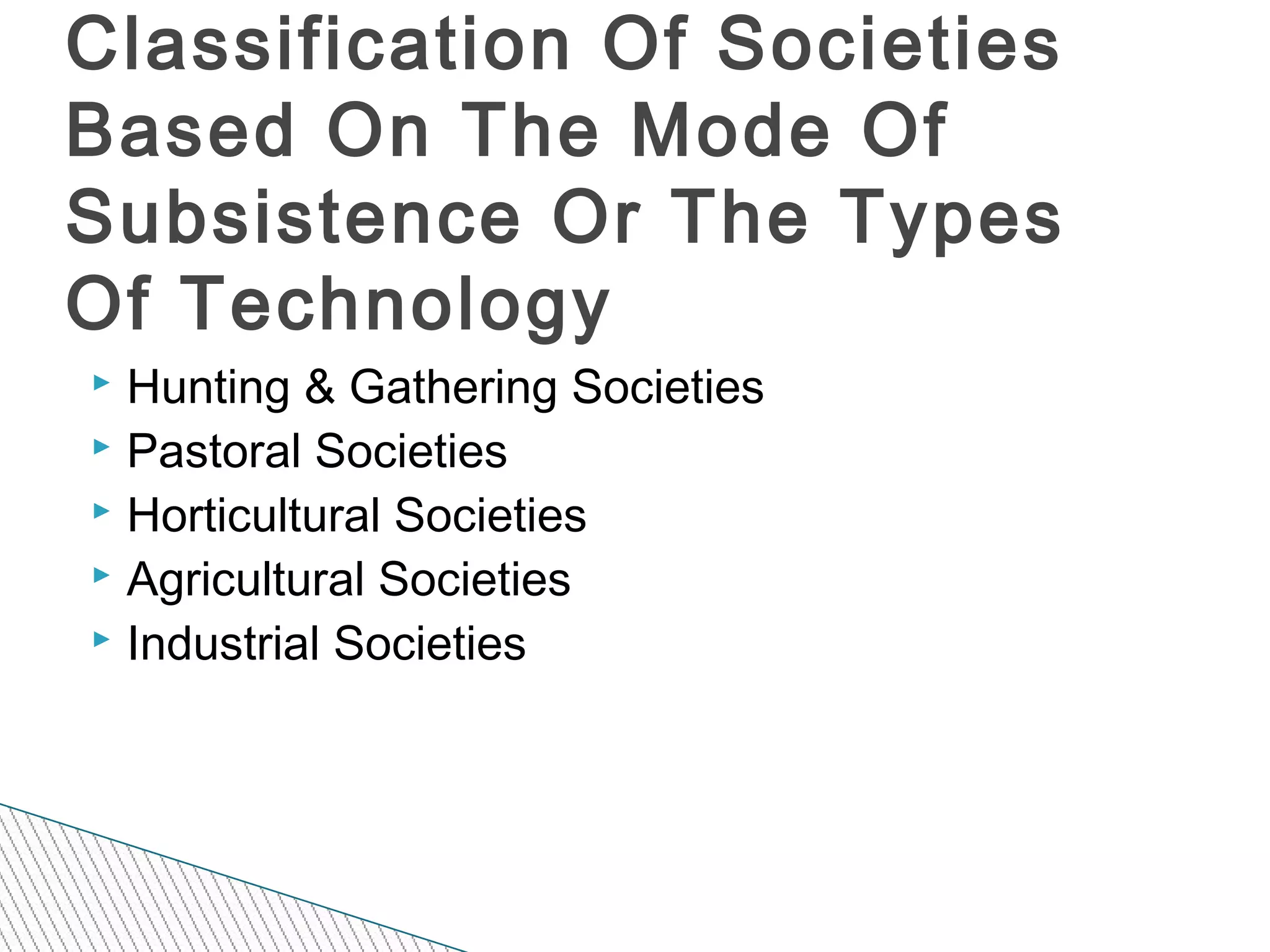 Types Of Societies | PPT