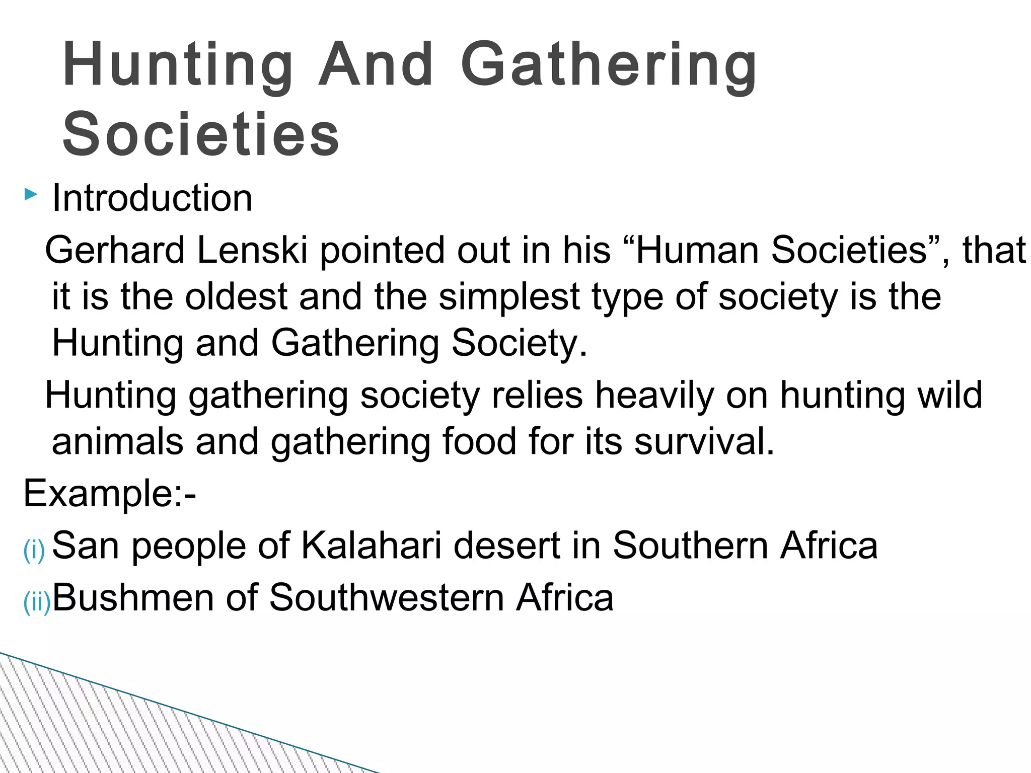 Types Of Societies | PPT