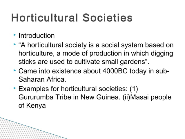 Types Of Societies | PPT