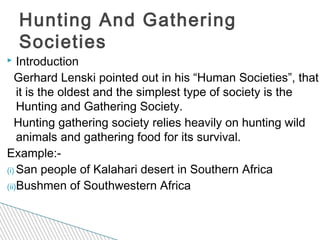 Types Of Societies | PPT