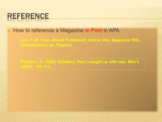 Proper Citation and Referencing for Newspapers and Magazines | PPTX