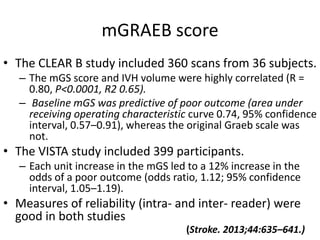 management of intraventricular hemorrhage with alteplase | PPTX