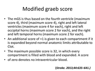 management of intraventricular hemorrhage with alteplase | PPTX