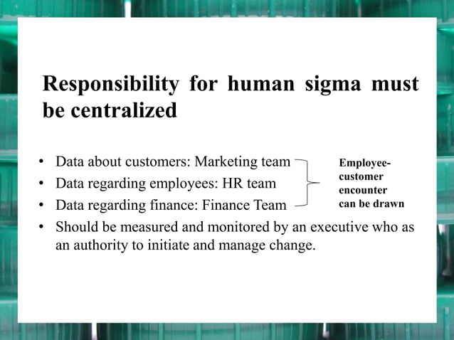 Presentation on Manage Your Human Sigma Article | PPTX