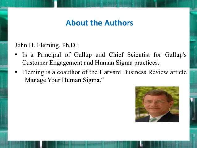 Presentation on Manage Your Human Sigma Article | PPTX