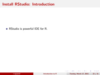 R Programming: First Steps | PPT