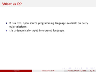 R Programming: First Steps | PPT