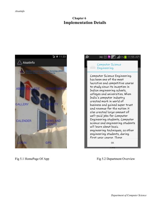 Android College Application Project Report | PDF