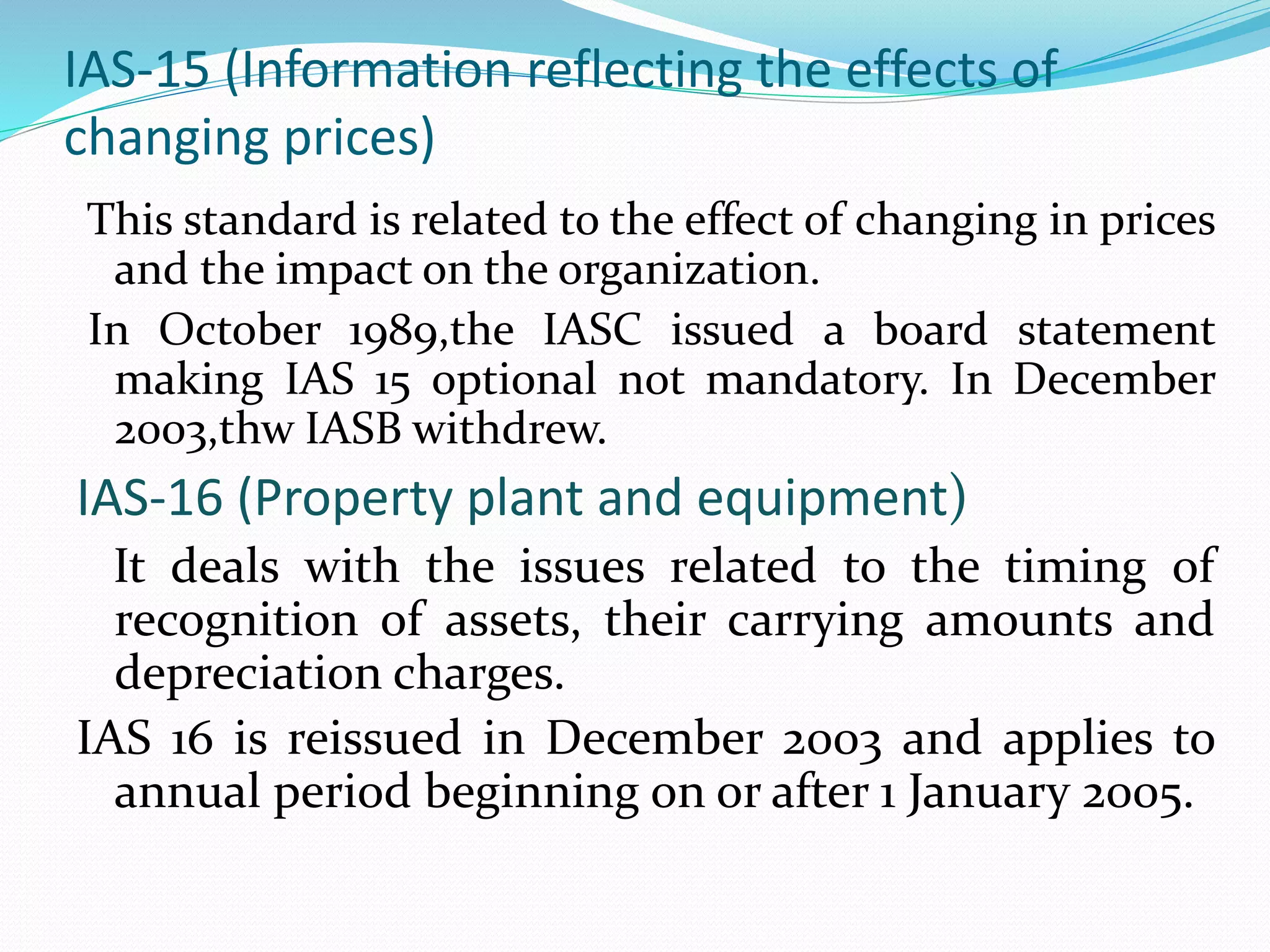 Introduction to IAS 15-20 | PPT