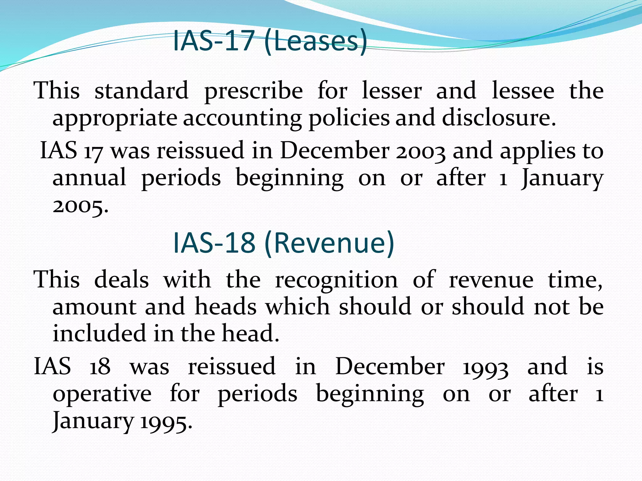 Introduction to IAS 15-20 | PPT