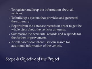 VEHICLE MANAGEMENT SYSTEM | PPTX