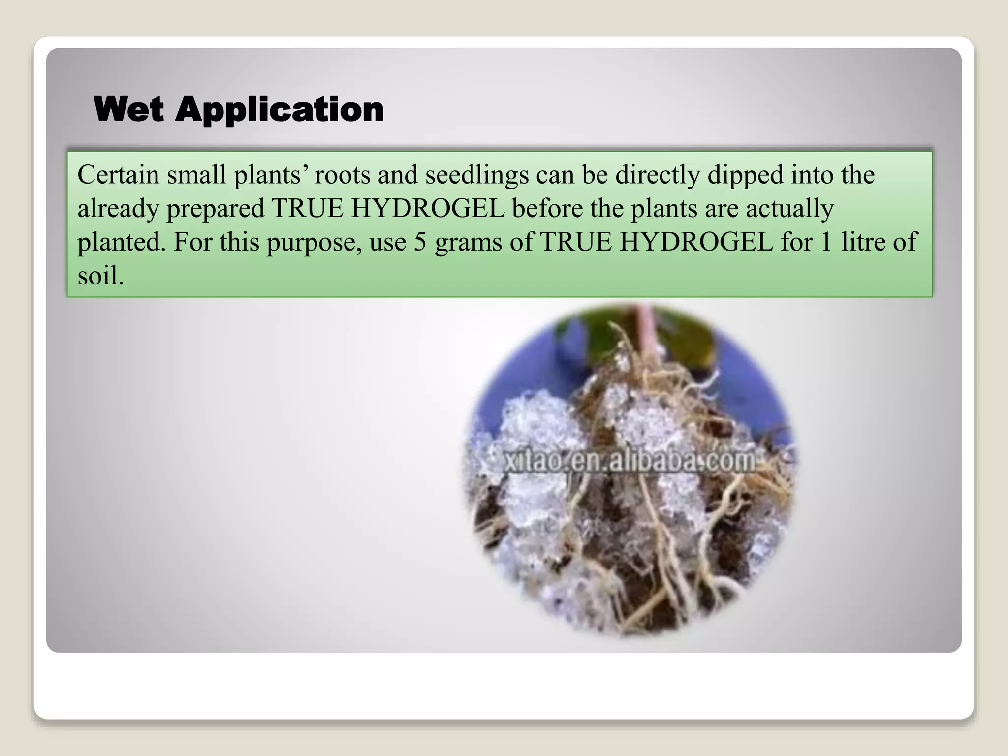 Applications of Super Absorbent Polymers in Agriculture | PPTX