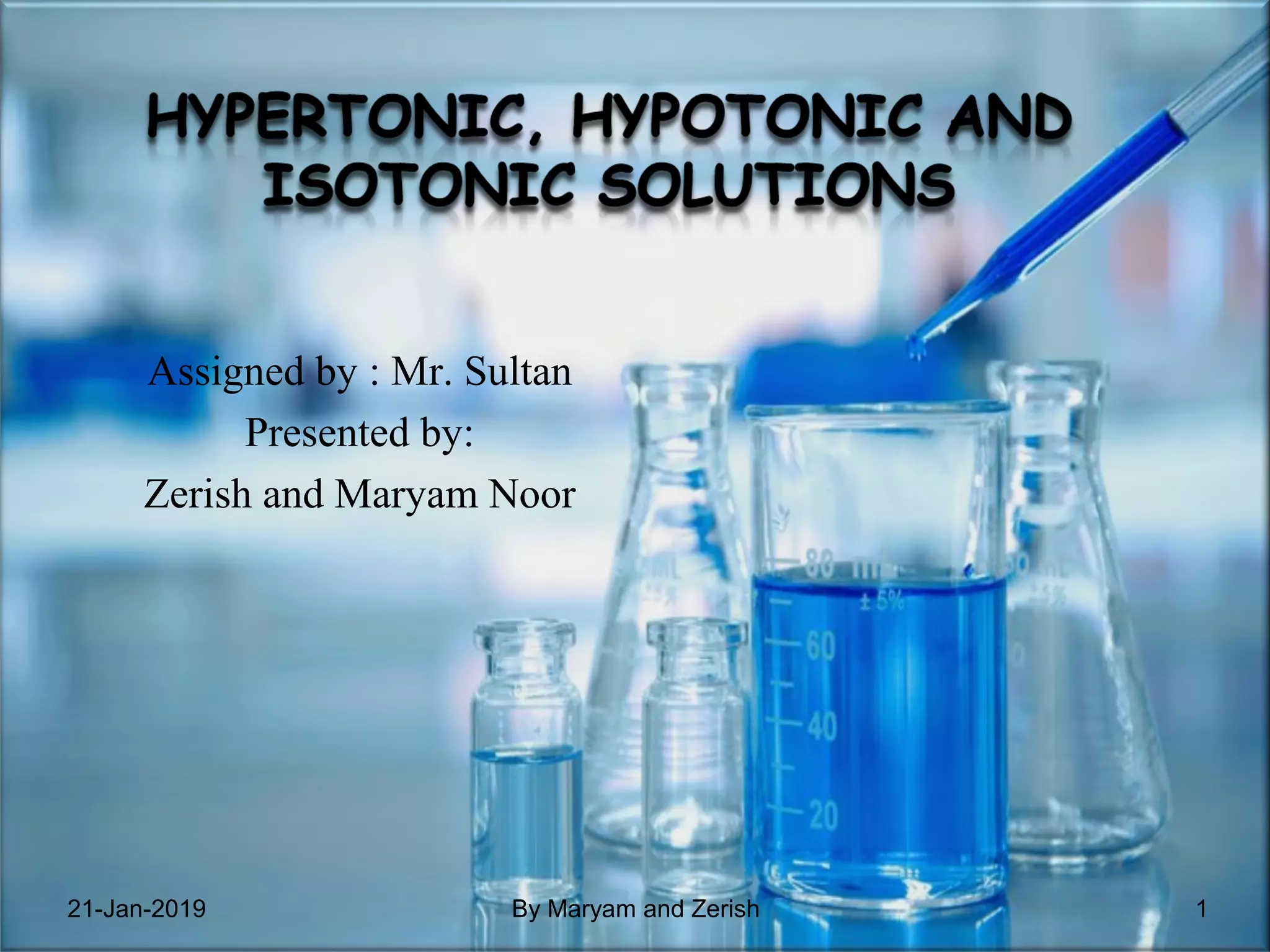 Isotonic, hypotonic and hypertonic solutions. | PPT | Blood Disorders ...