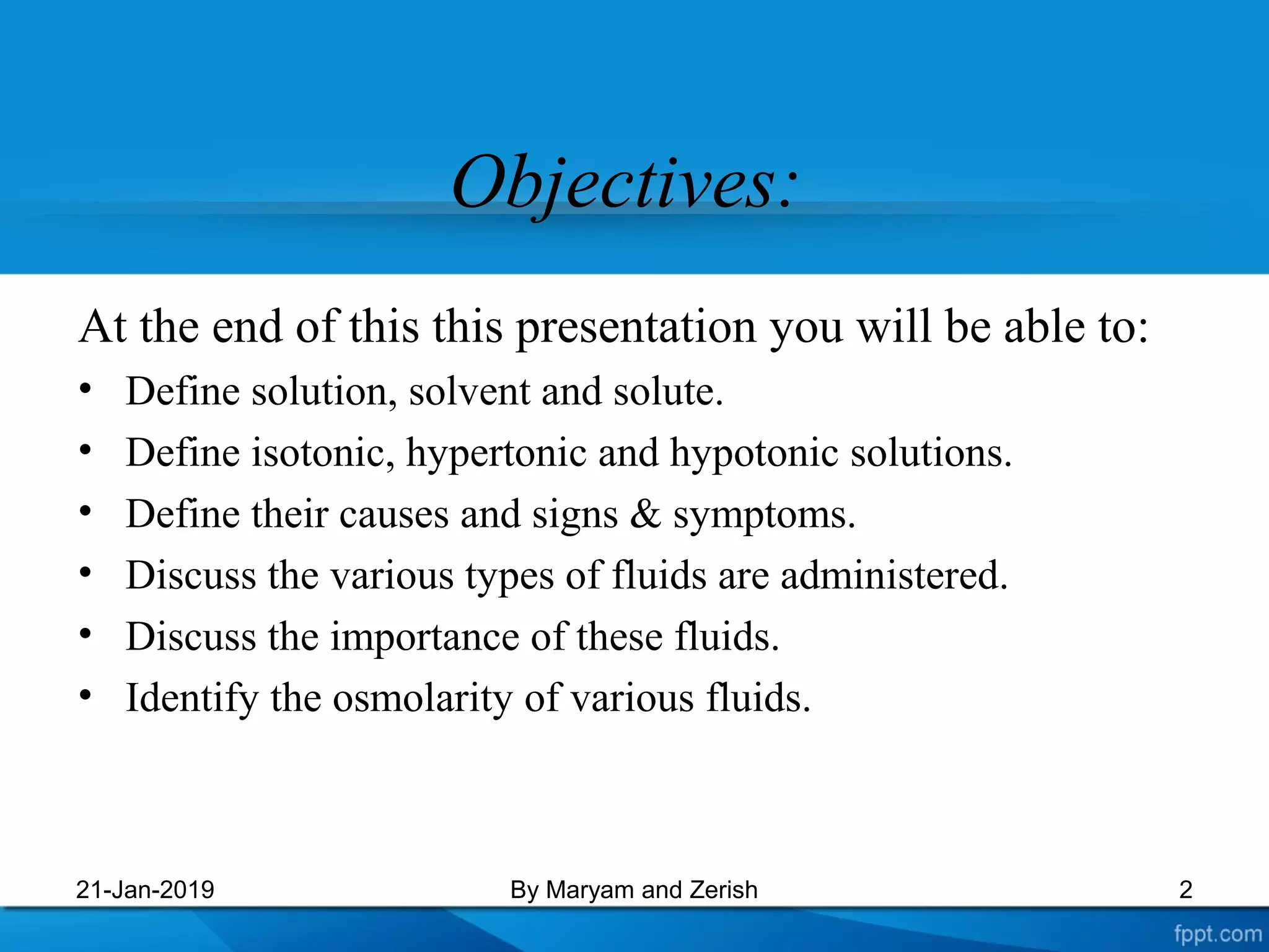 Isotonic, hypotonic and hypertonic solutions. | PPT