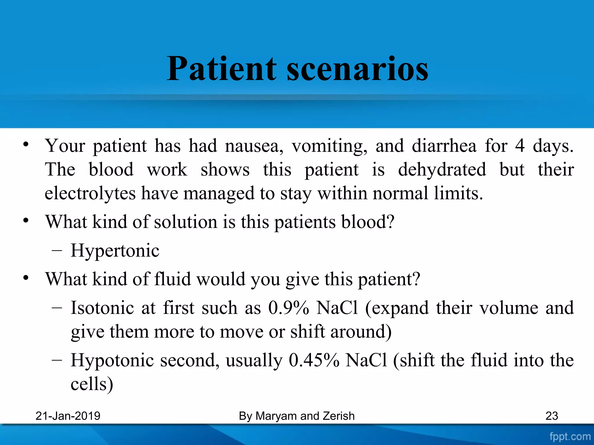 Isotonic, hypotonic and hypertonic solutions. | PPT