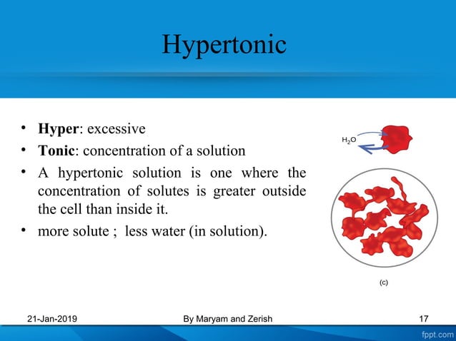 Isotonic, hypotonic and hypertonic solutions. | PPT | Blood Disorders ...