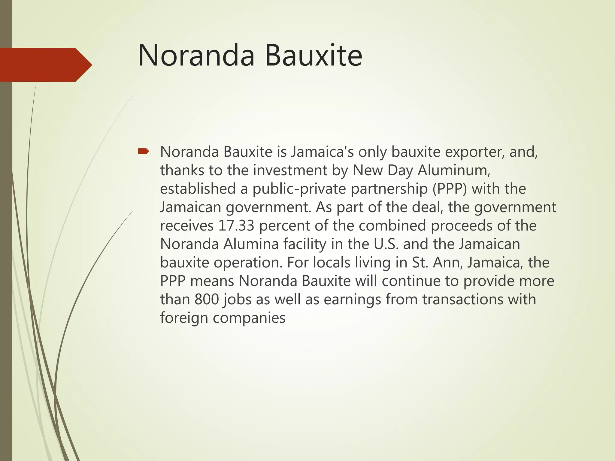 Noranda Bauxite, Jamaica Benefit from New Day Investment | PPT