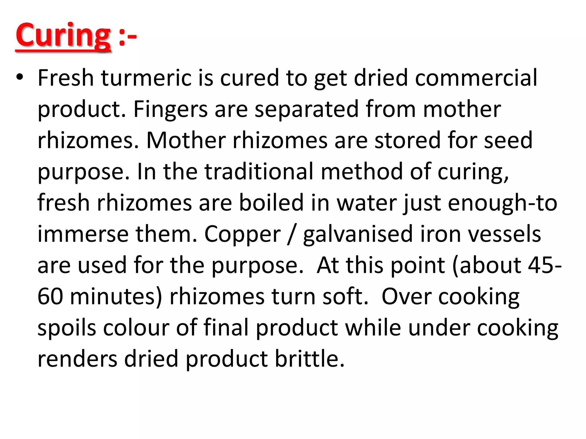 turmeric cultivativation , production technology of turmeric | PPTX