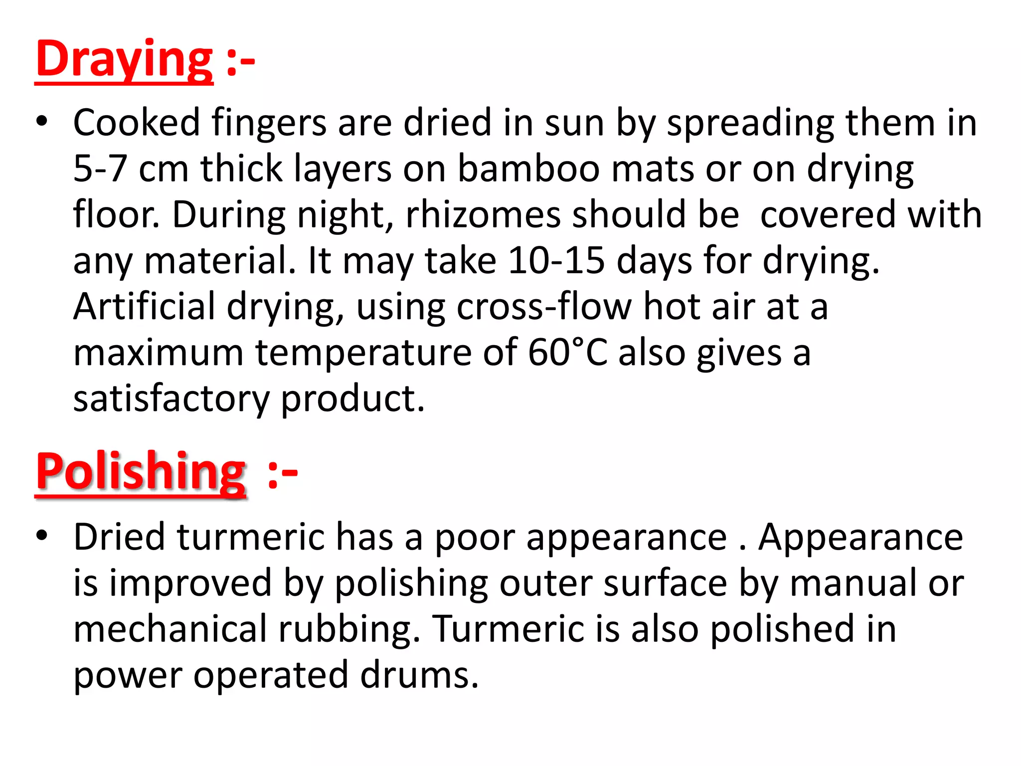 turmeric cultivativation , production technology of turmeric | PPTX