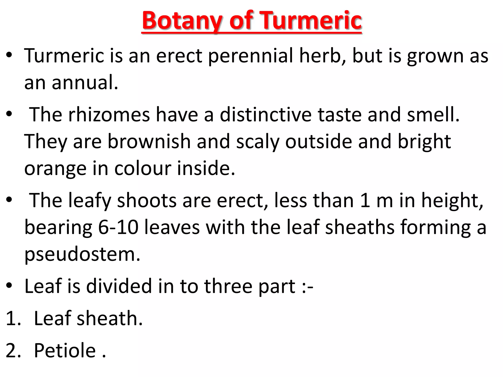 turmeric cultivativation , production technology of turmeric | PPTX