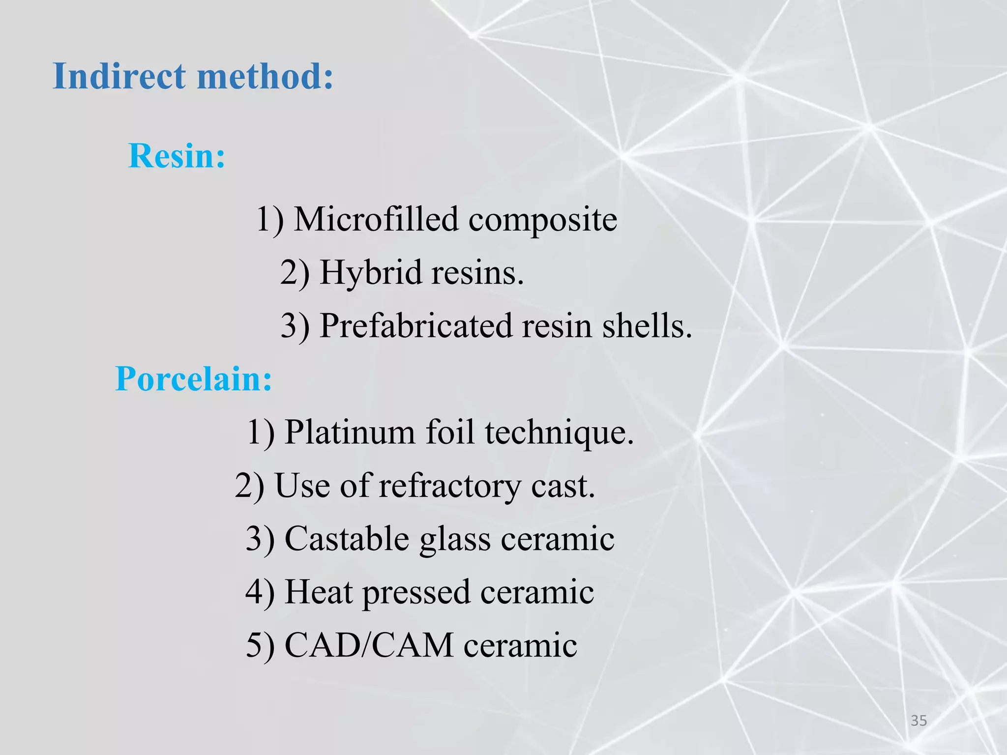 Indirect composite restorations | PPTX